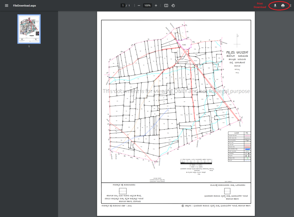 SSLR Revenue Maps (Village Map Karnataka)
